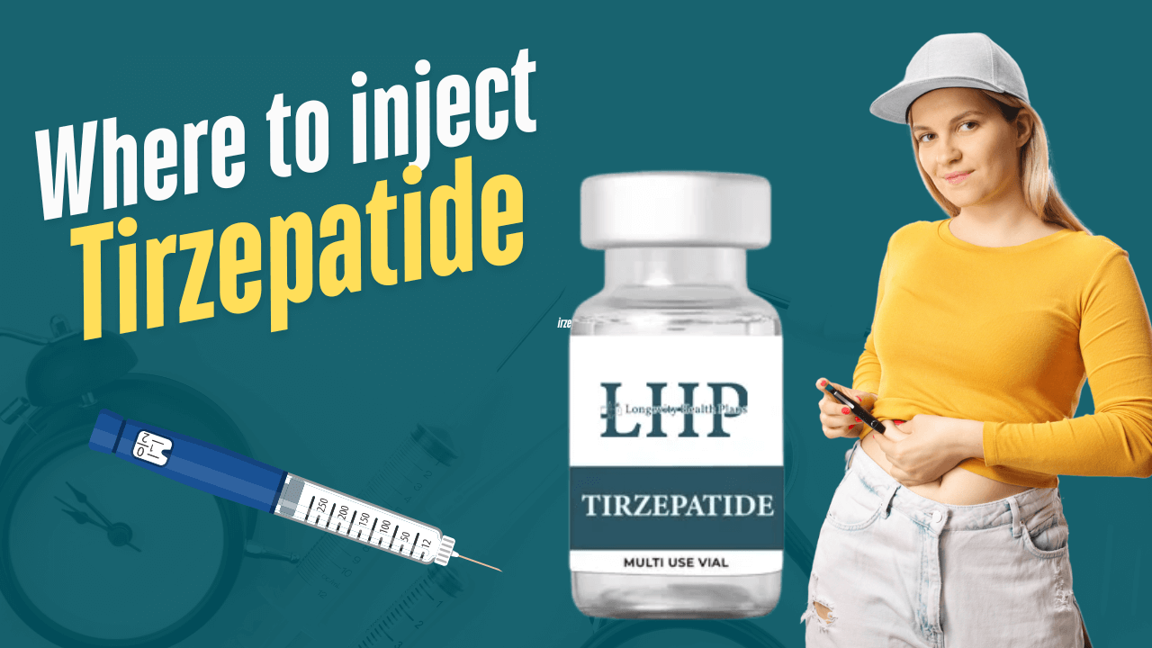 Where to inject tirzepatide?